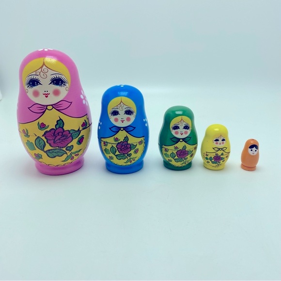 Source Unknown | Accents | Matryoshka Dolls 5 Stacking Worry Dolls ...